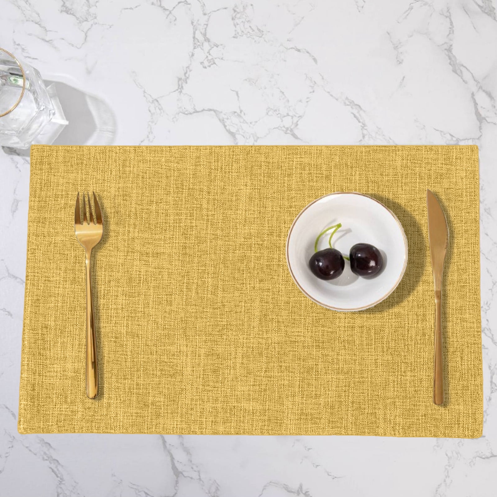 Double-Sided Nylon Heat Insulating Placemats, Leather-Look Table Mats ...