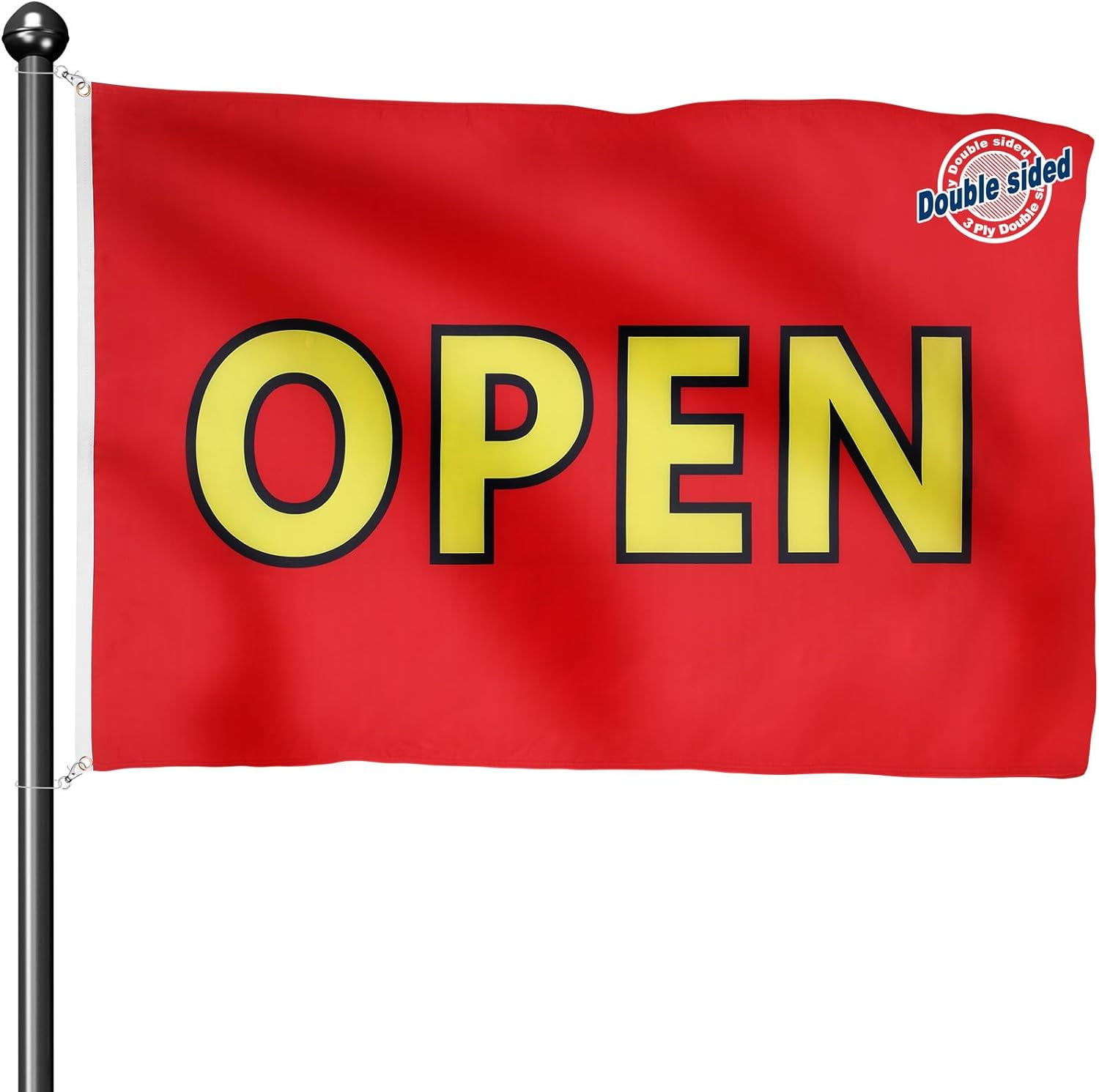 Double Sided Open Flag Sign 3 X 5 Ft Quality Polyester Open Themed Flag ...
