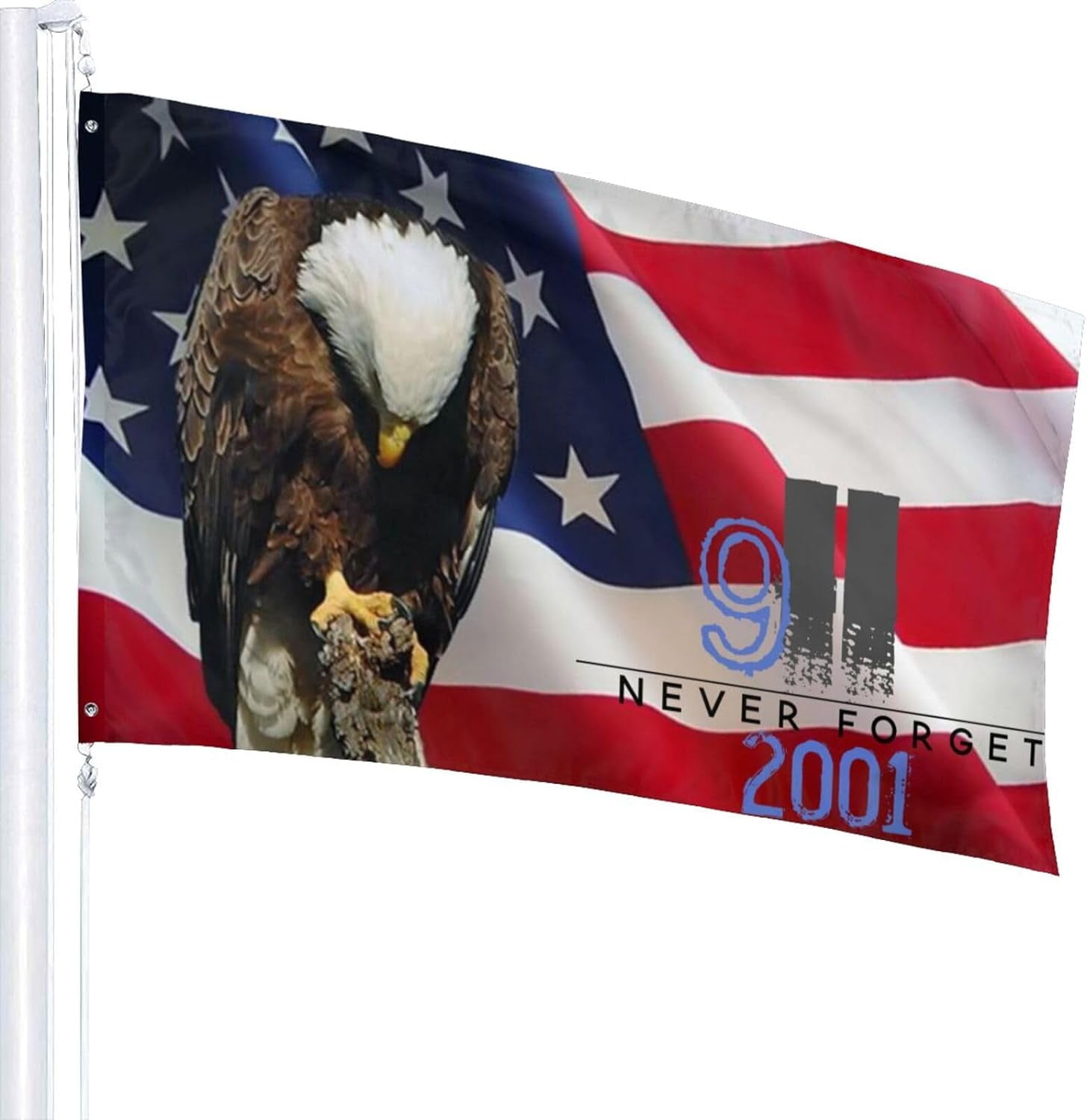 Double Sided Outdoor Flag 9/11 Never Forget Flag Home Garden Decoration ...