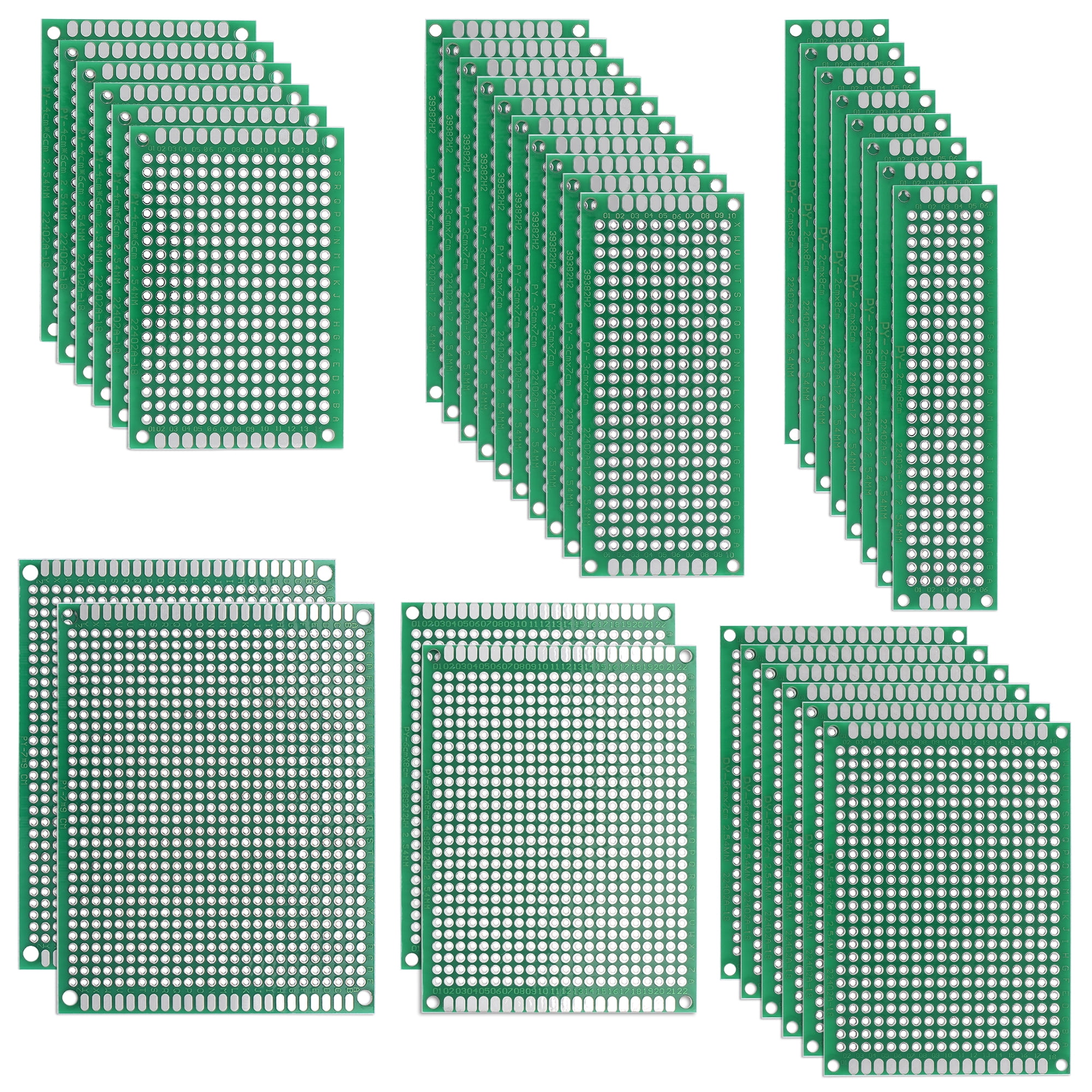 Double-Sided PCB Board Printed Circuit Boards Kit 6 Sizes Prototyping ...