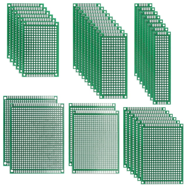 Double-Sided PCB Board Printed Circuit Boards Kit 6 Sizes Prototyping ...