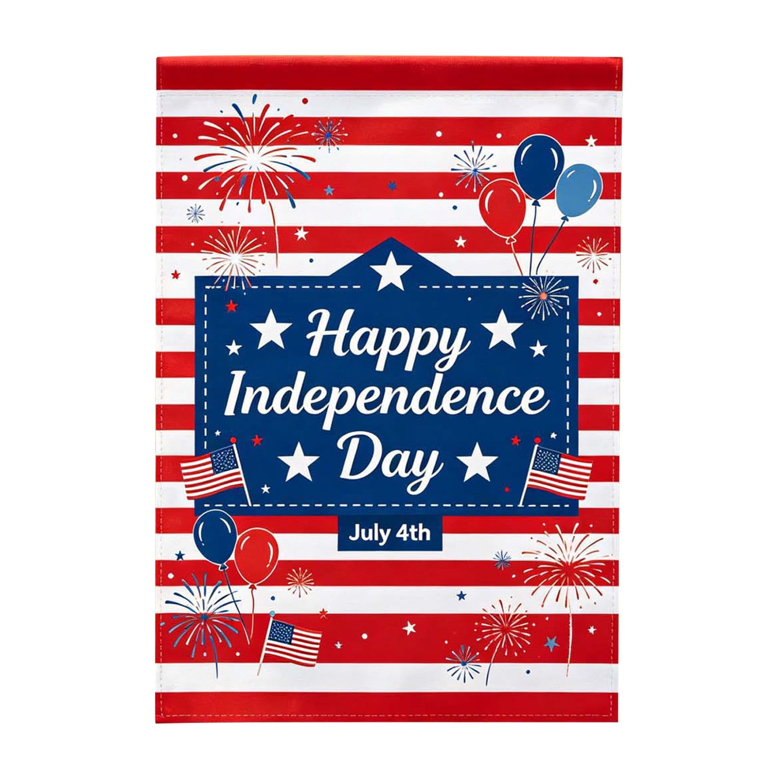 Double Sided Patriotic Yard Garden Flag, Red White Blue 4th Of July ...