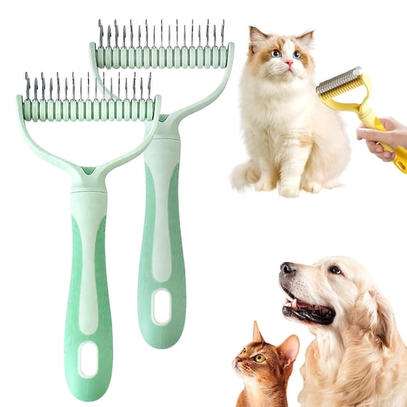 Double-Sided Pet Grooming Brush for Dogs and Cats, 2026 New Dog ...