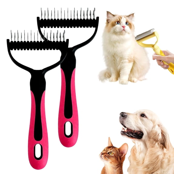 Double-Sided Pet Grooming Brush for Dogs and Cats, 2026 New Dog ...