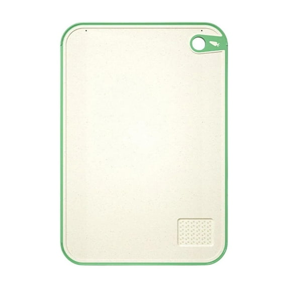 Double-Sided Plastic Cutting Board, Skidproof Chopping Board with Built ...