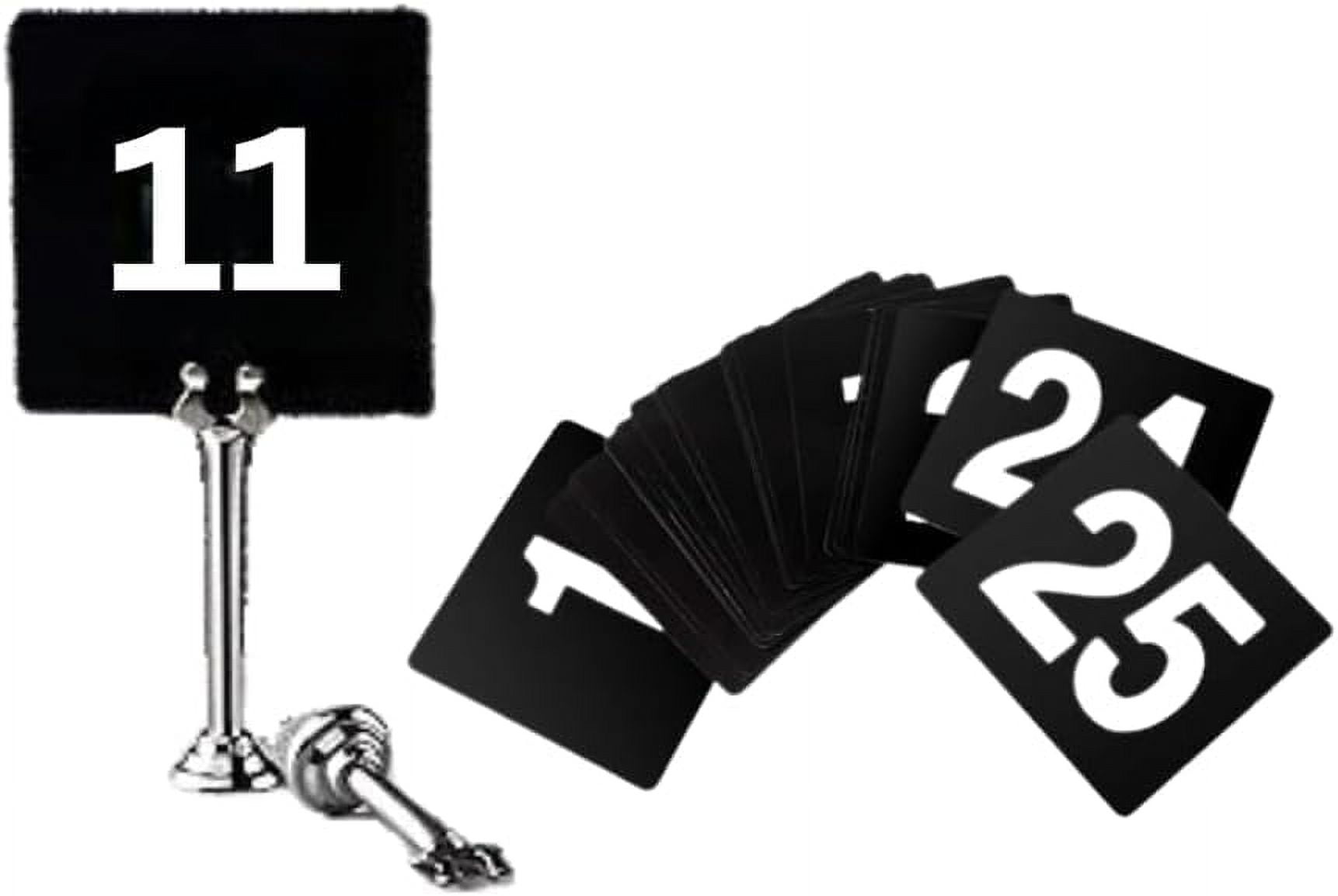 Double-Sided Plastic Table Numbers - 25 Pack | Restaurant Wedding ...