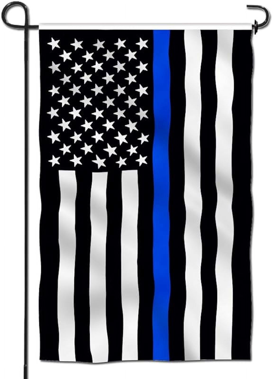 Double Sided Premium Garden Flag, Thin Blue Green and Red Line USA ...