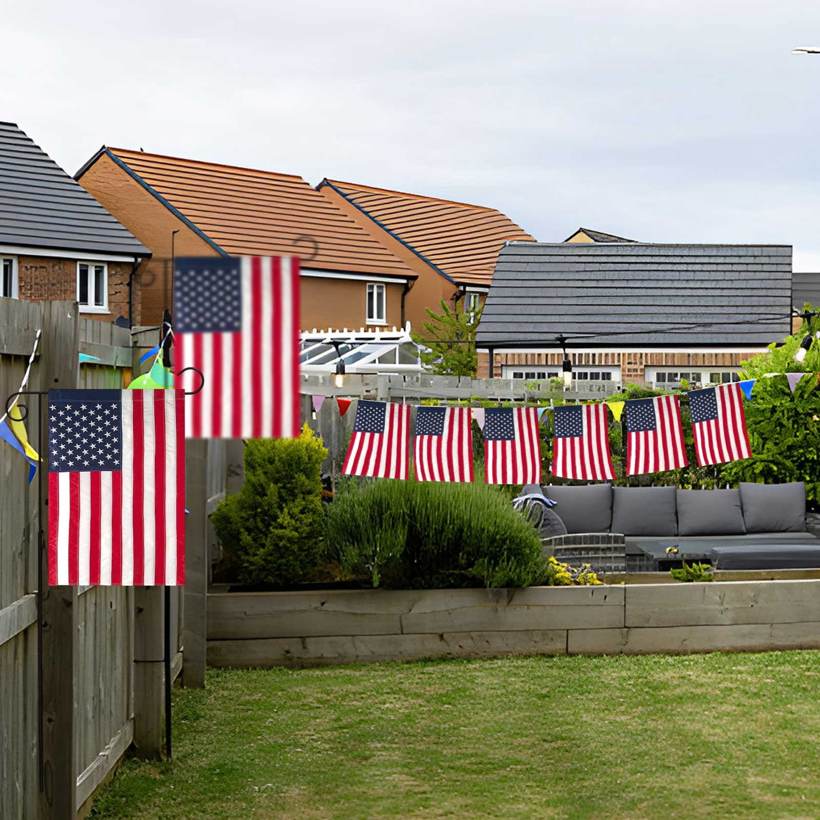 Double Sided Premium Garden Flag, US Garden Flag - USA American United ...