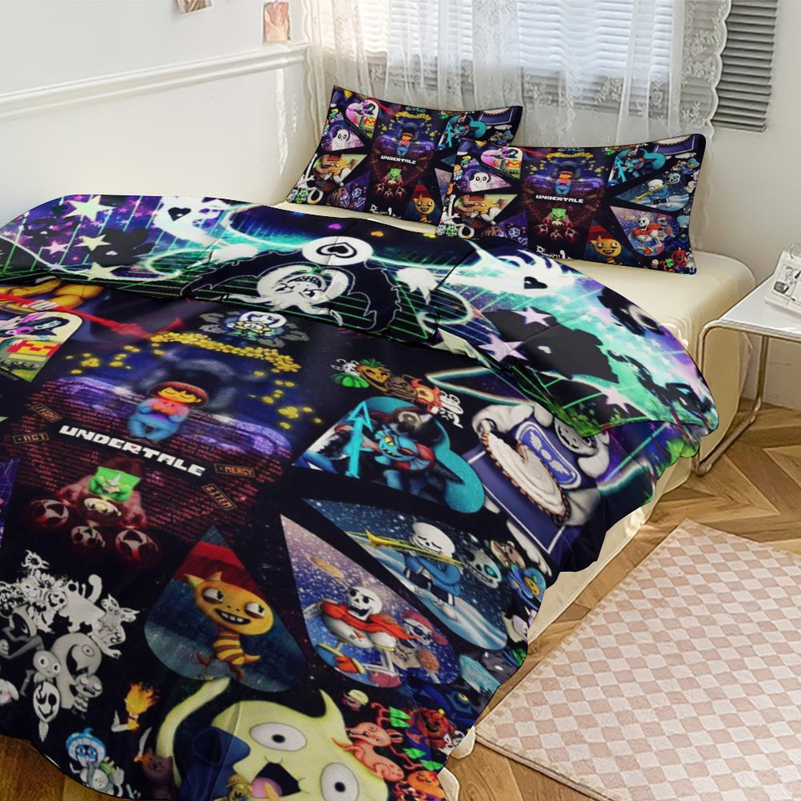 Double Sided Printing Microfiber Comforter Set,Undertale 3 Pieces Quilt ...