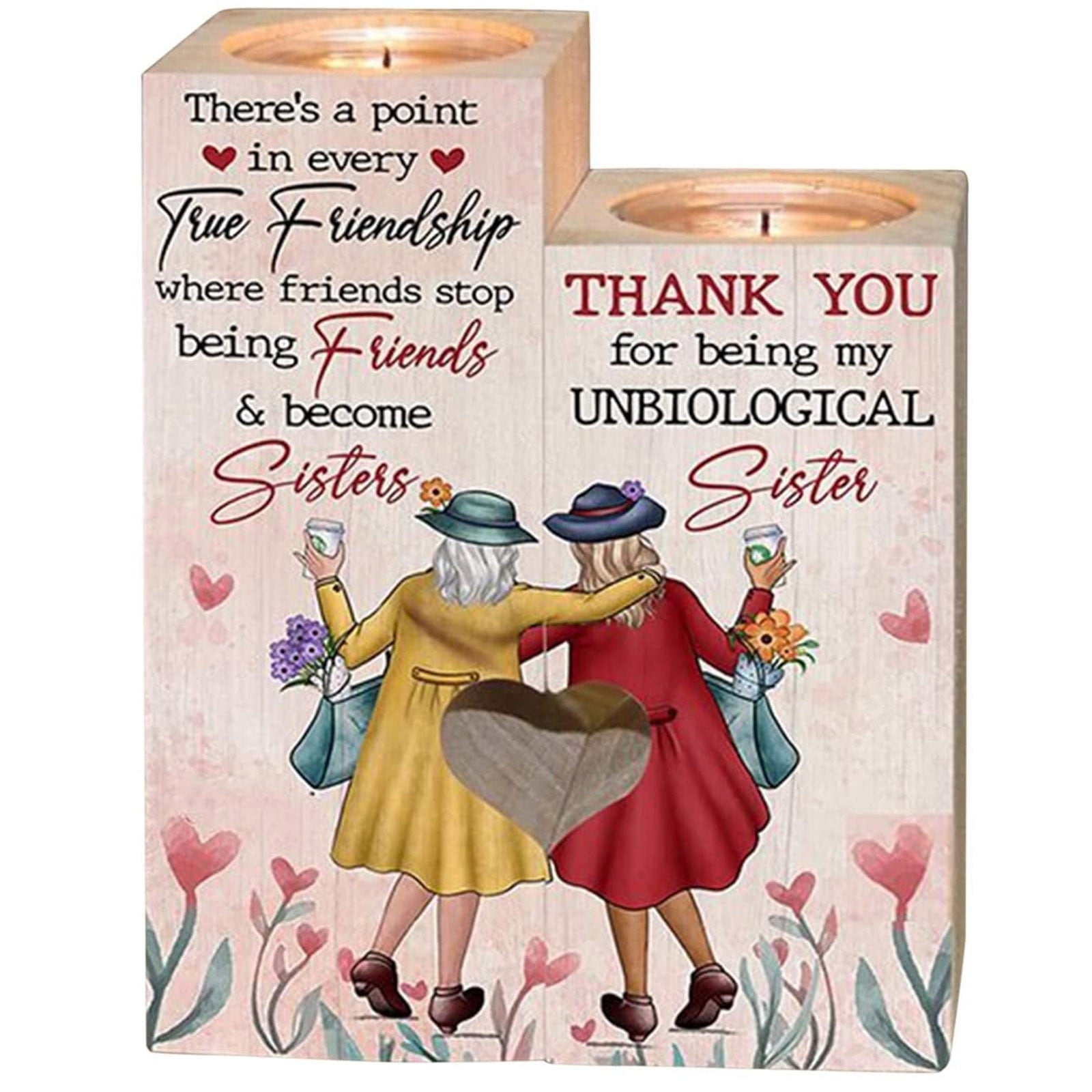 Double-Sided Printing Wooden Candle Holders - You are IRREPLACEABLE ...