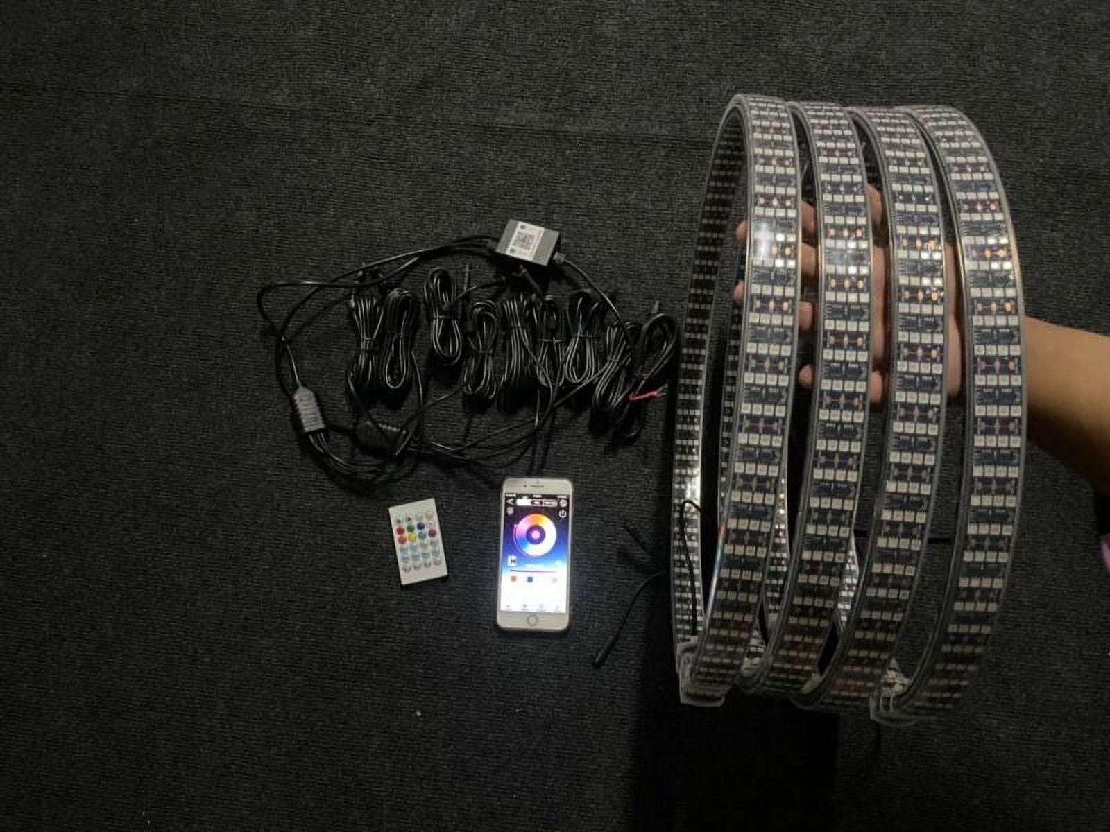 【Double Sided Quad Row】 LED CHASING Flowing Series Wheel Rings Lights ...