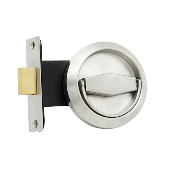 Double Sided Recessed Door Lock with Rotating Handle None Key Need ...