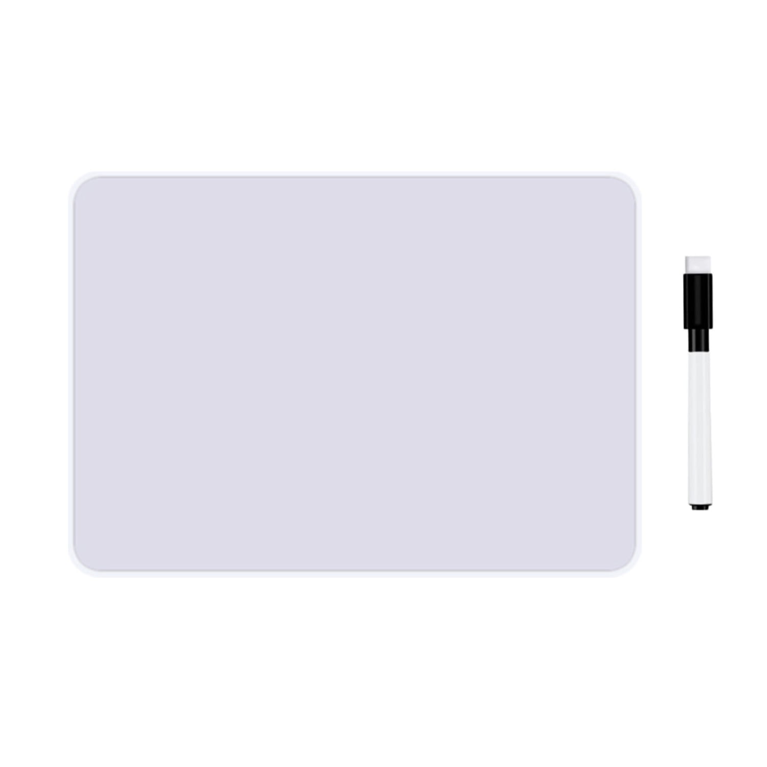 Double-Sided Reusable Mini Whiteboard 9x12" with Marker, Portable Dry ...