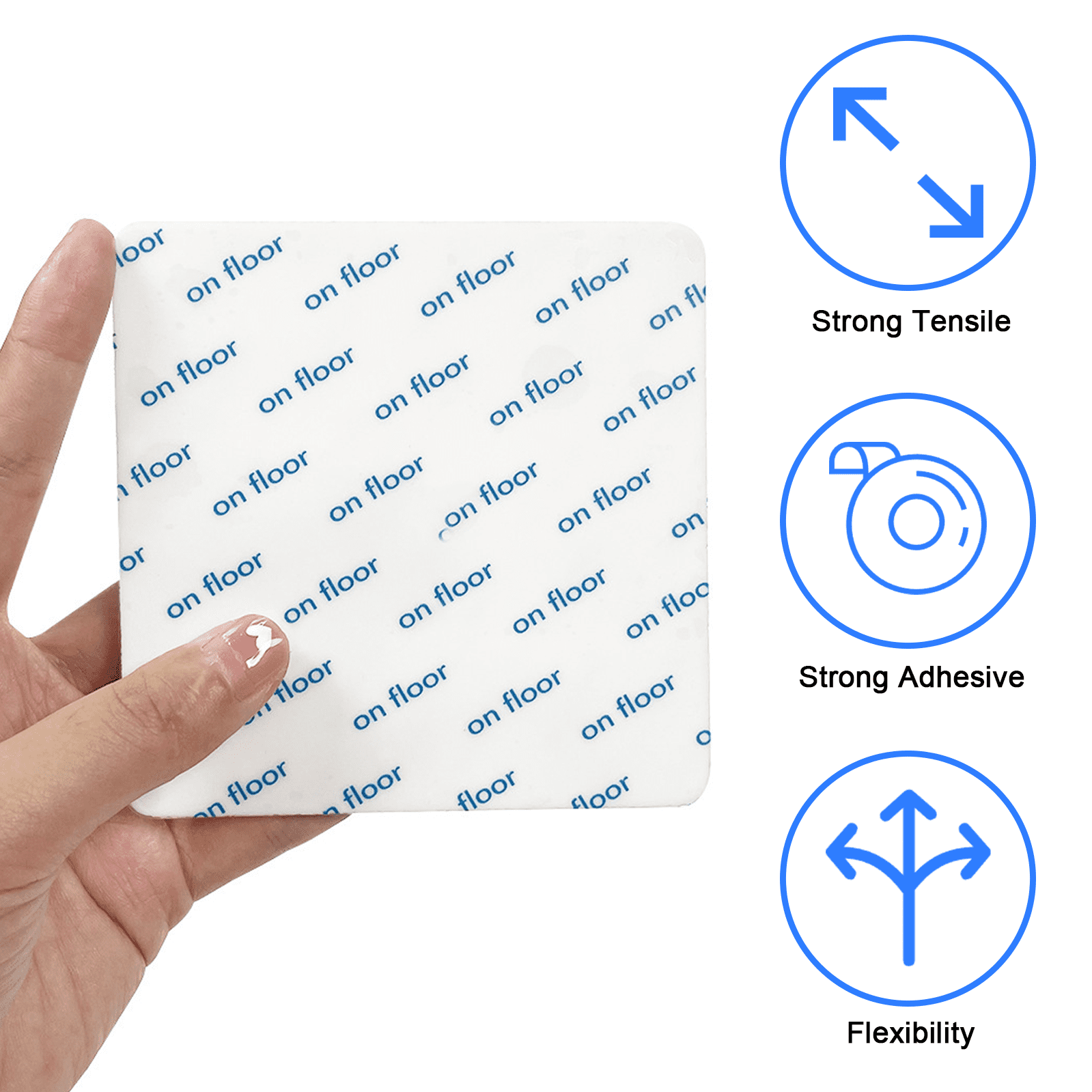 Double Sided Reusable Rug Pad Grippers, Non-Slip Rug Pads for Hardwood ...