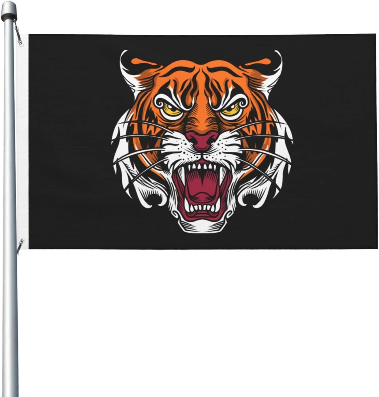 Double Sided Screaming Tiger Head Flag 3x5 FT Outdoor Flags Banners ...