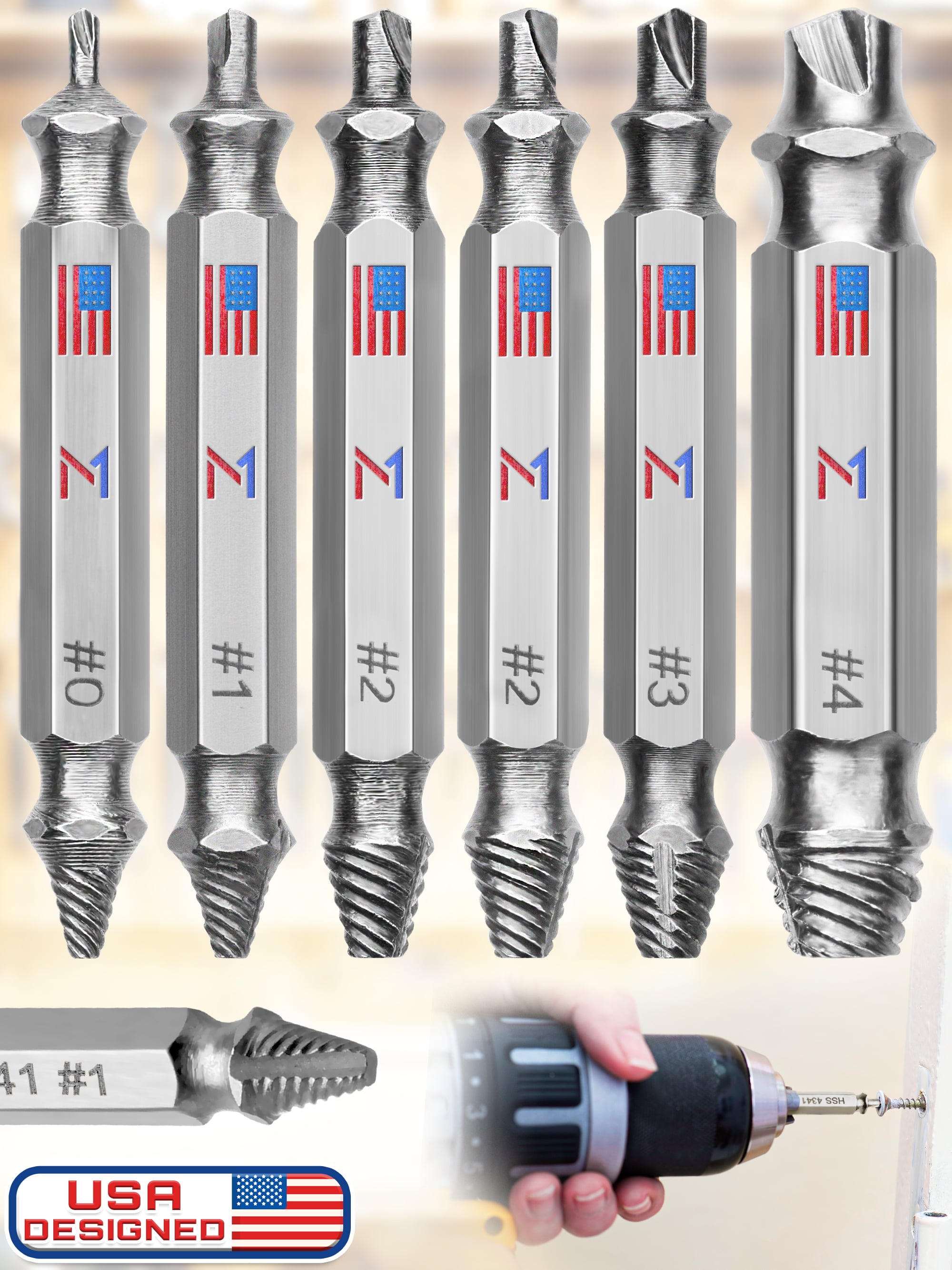 Mata1 Double Sided Screw Extractor Stainless Steel Stripped Screw ...