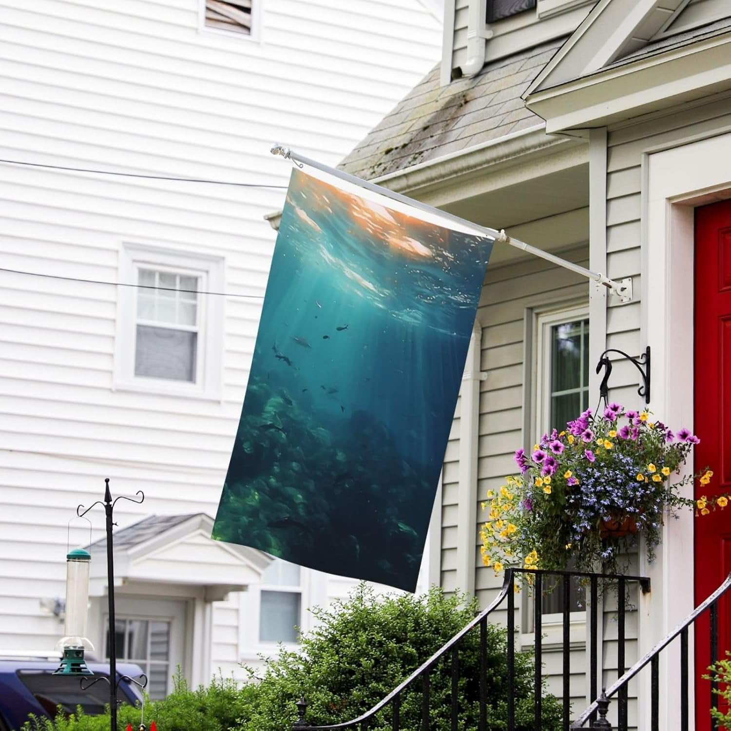 Double Sided Sea Garden Yard Flags Greeting Banner Fade Resistant ...