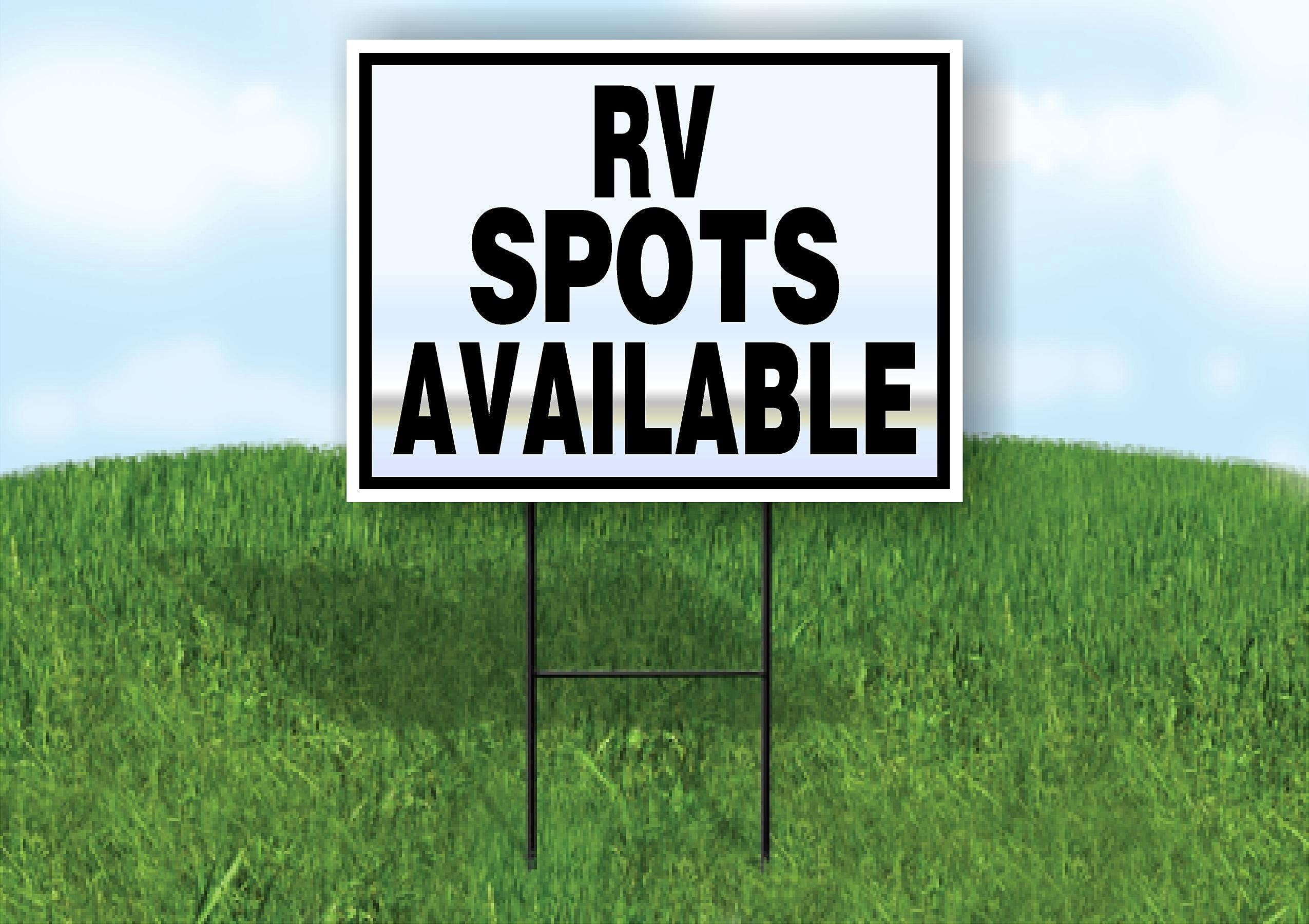 Double Sided Sign RV SPOTS AVAILABLE BLUE BROWN Yard Sign ROAD SIGN ...