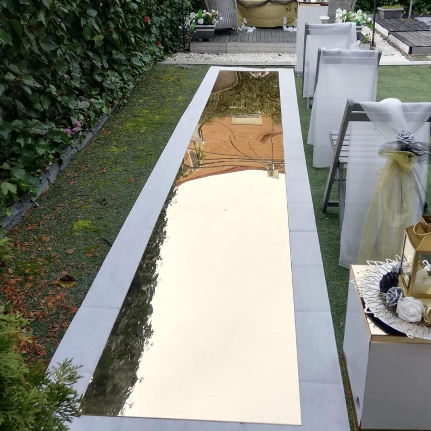 Double Sided Silver Mirror Carpet Aisle Runner Decorative Runner Rug ...