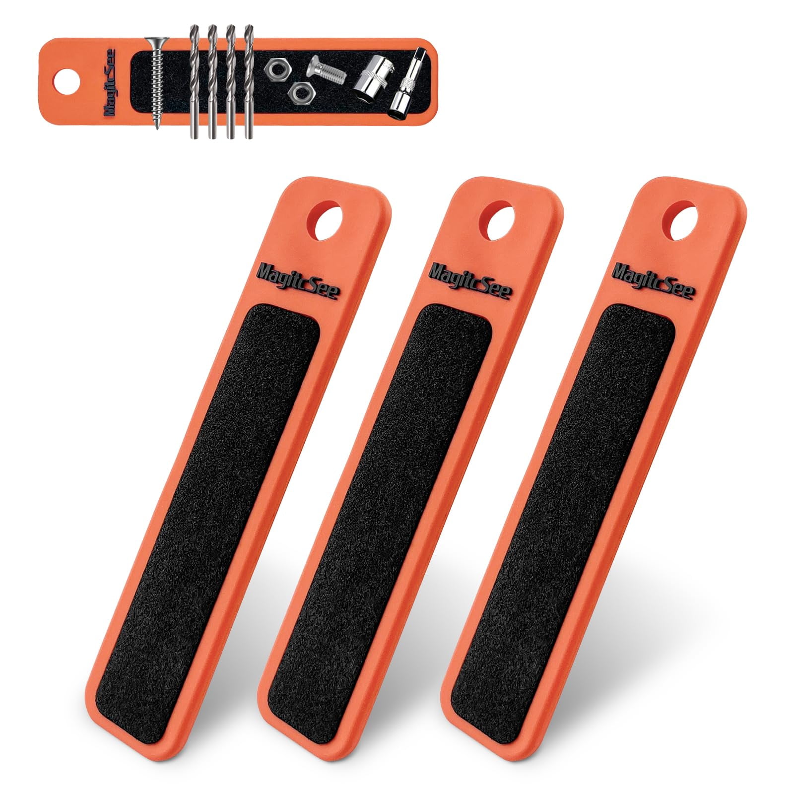 Double-Sided Slim Magnetic Tool Grip Pad for Organization Storage-Keep ...