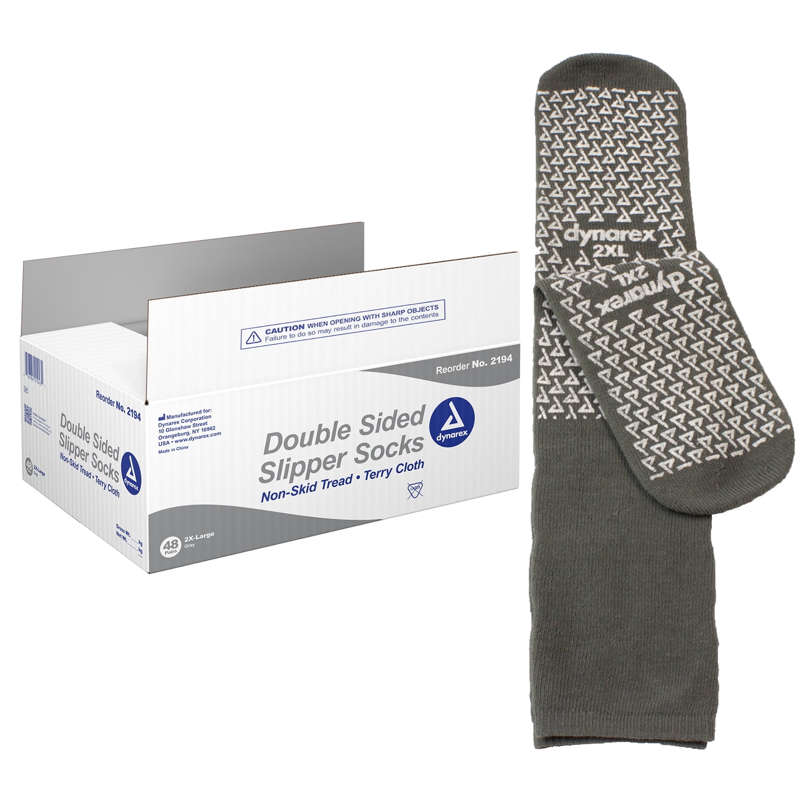 Dynarex Double Sided Non Skid Socks - Non Slip Hospital Socks with ...