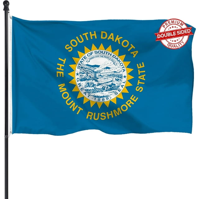 Double Sided South Dakota State Flag Deluxe Polyester Heavy Duty SD ...