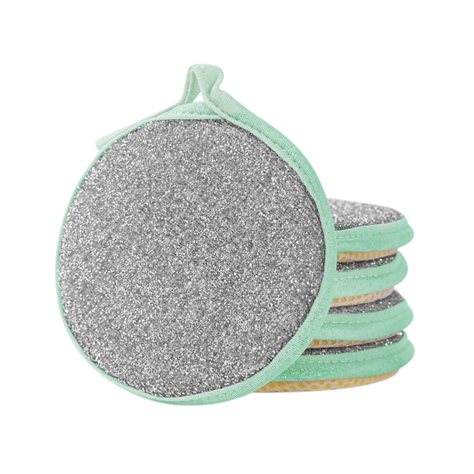 Double-Sided Sponge 5-Pack Soft & Scrub Sides 4.7 x 4.7 Inches Oil ...