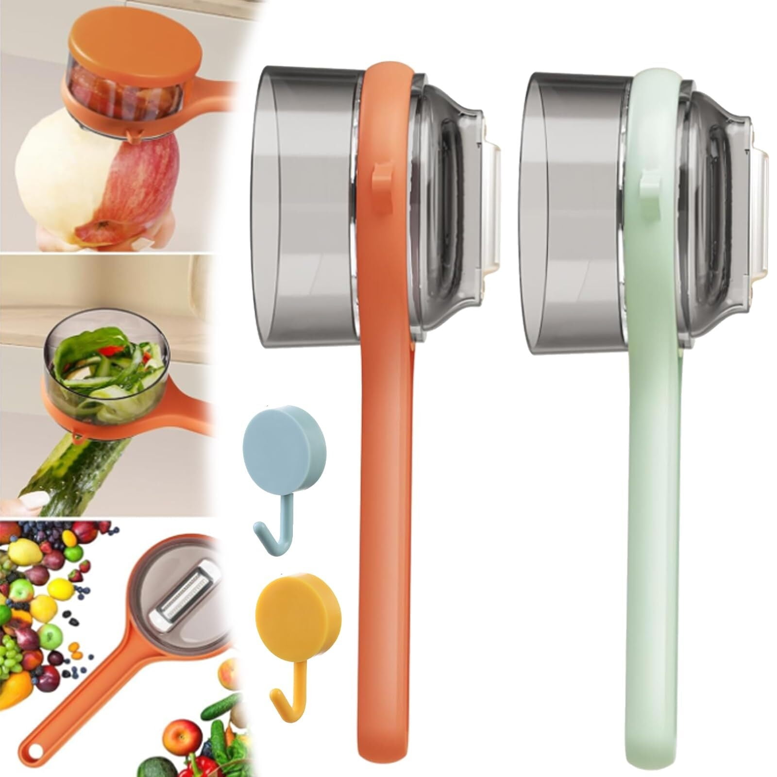 Double-Sided Stainless Steel Blade Peeling Knife with Storage Box, 2025 ...