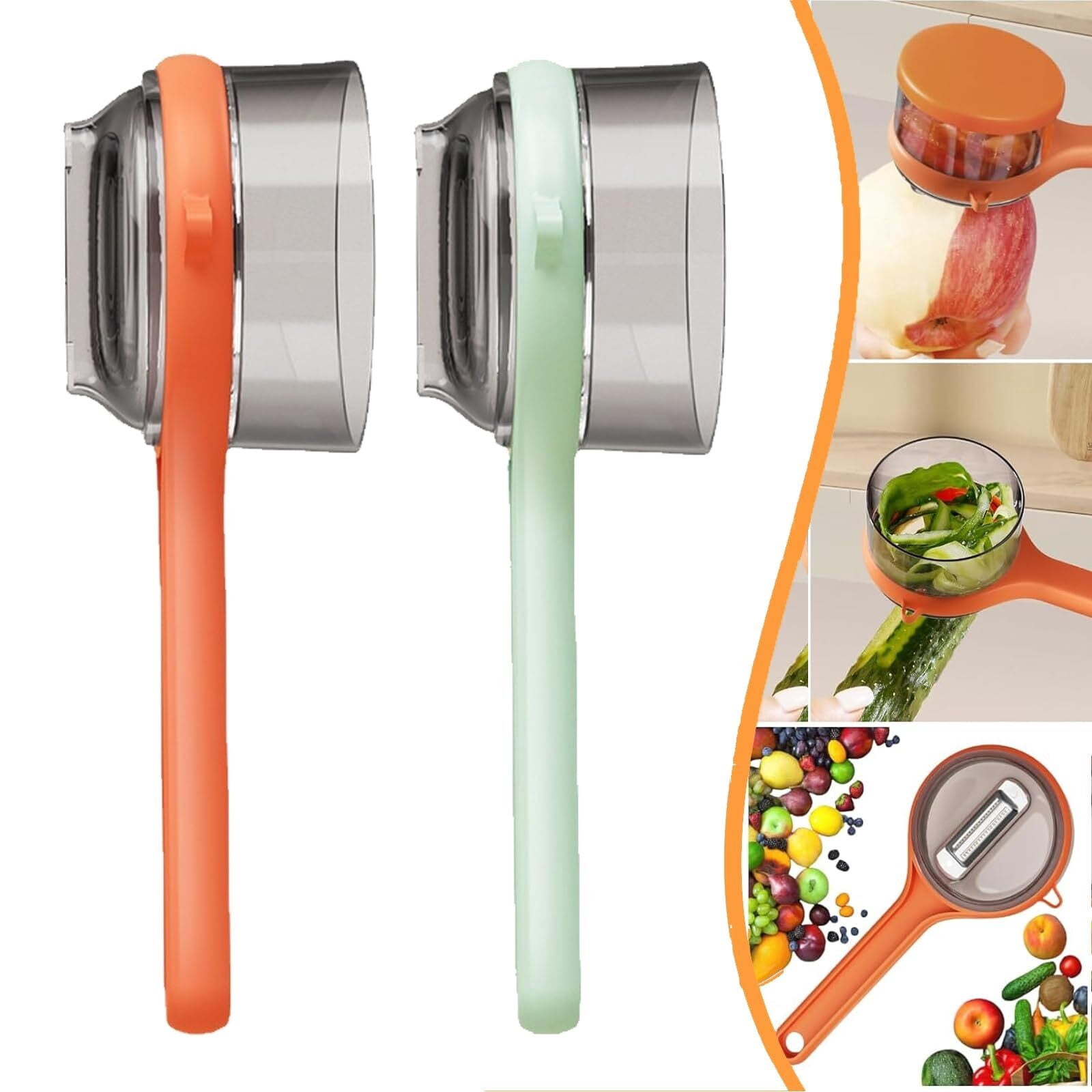 Double-Sided Stainless Steel Blade Peeling Knife with Storage Box ...