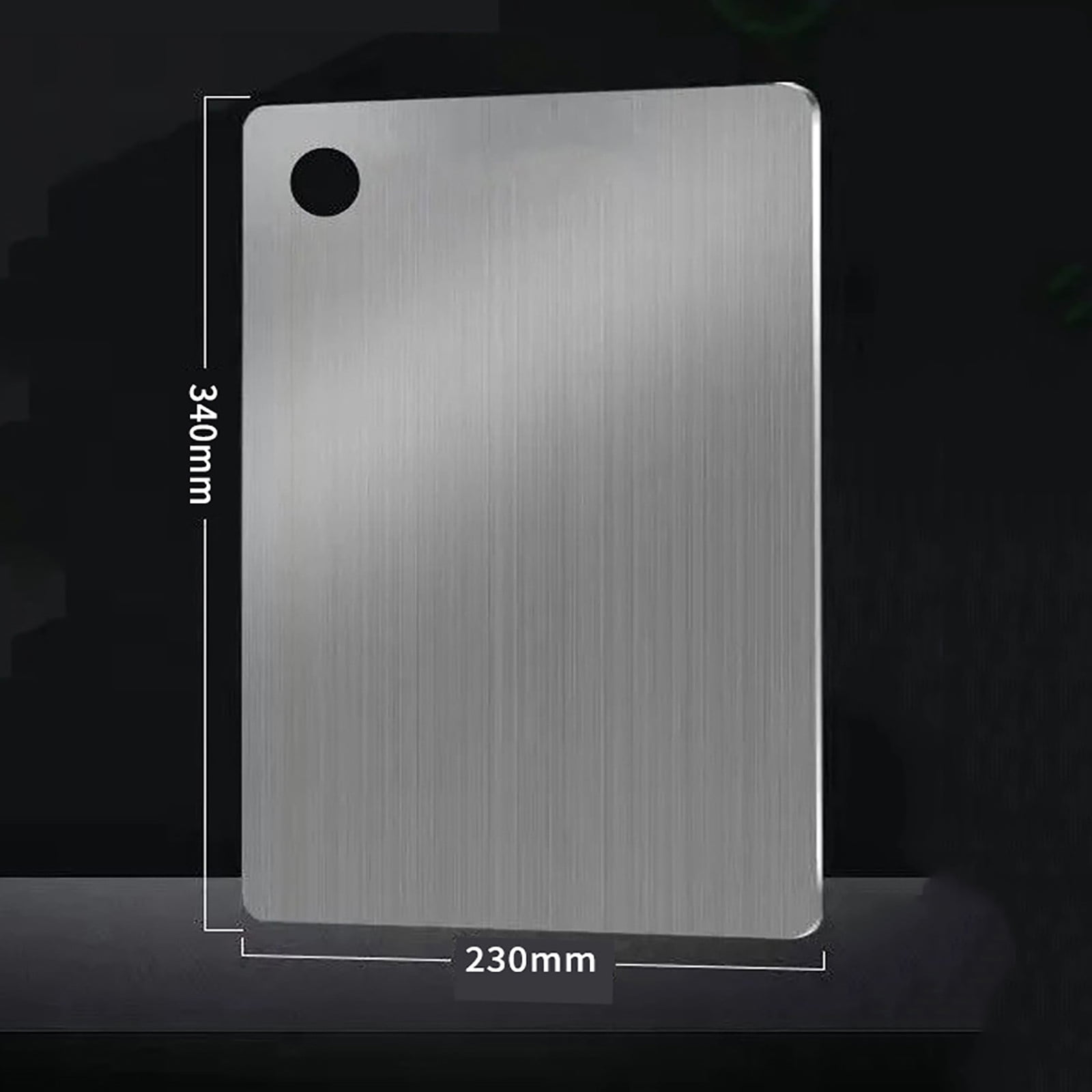 Double-Sided Stainless Steel Chopping Board with Hanging Hole 12x8 Inch ...