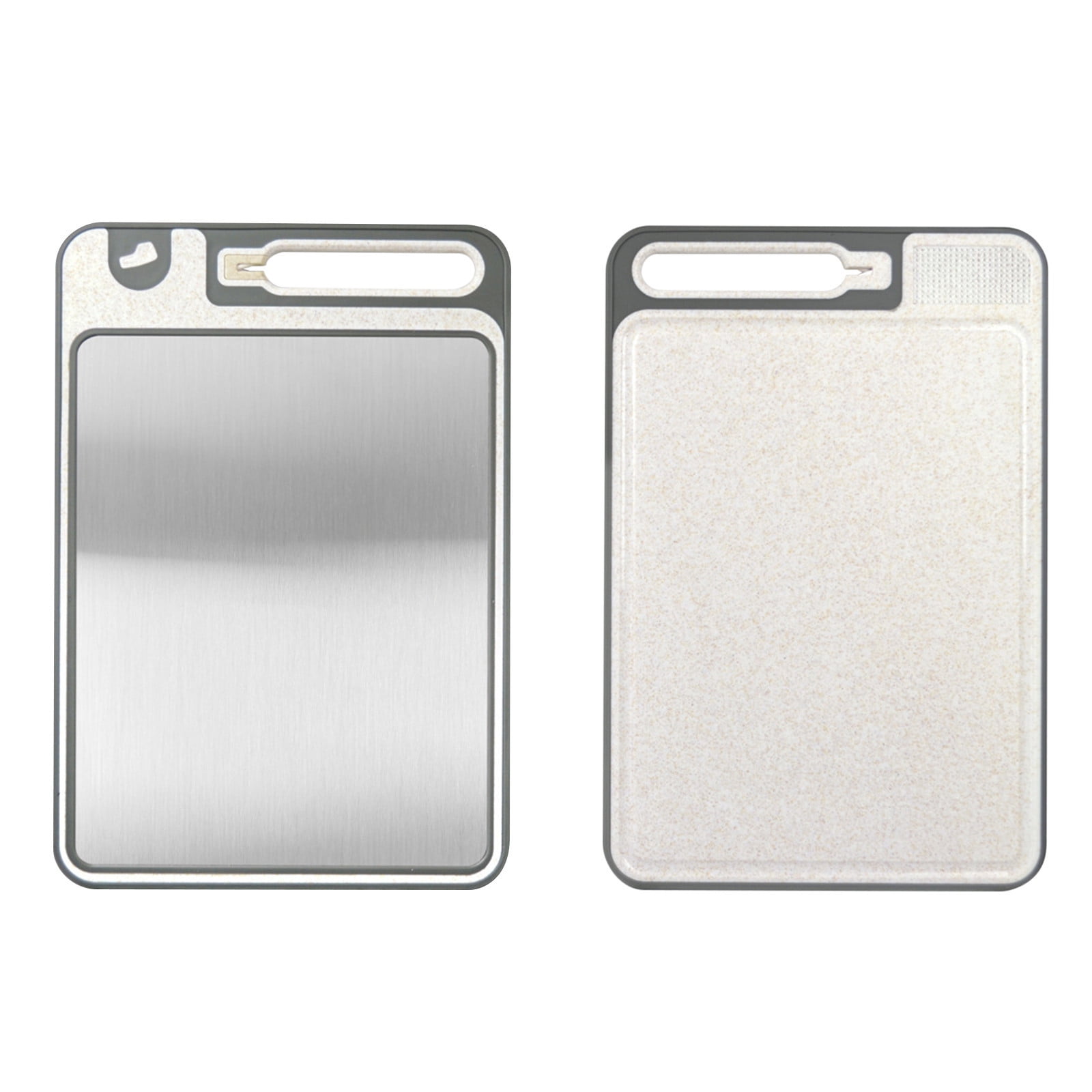 Double-Sided Stainless Steel & Food-Grade Plastic Chopping Board 12.2 x ...