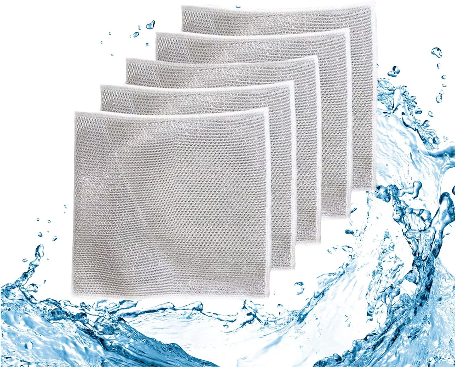 Double Sided Stainless Steel Scrubber, Wire Mesh Knit Cleaning Cloth ...