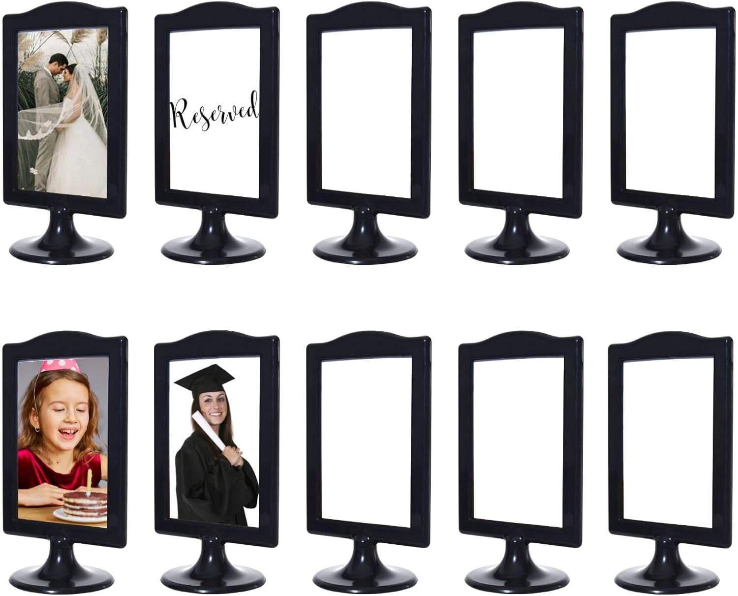 Double Sided Standing Picture Frames, 4x6 Plastic Picture Frame Bulk ...