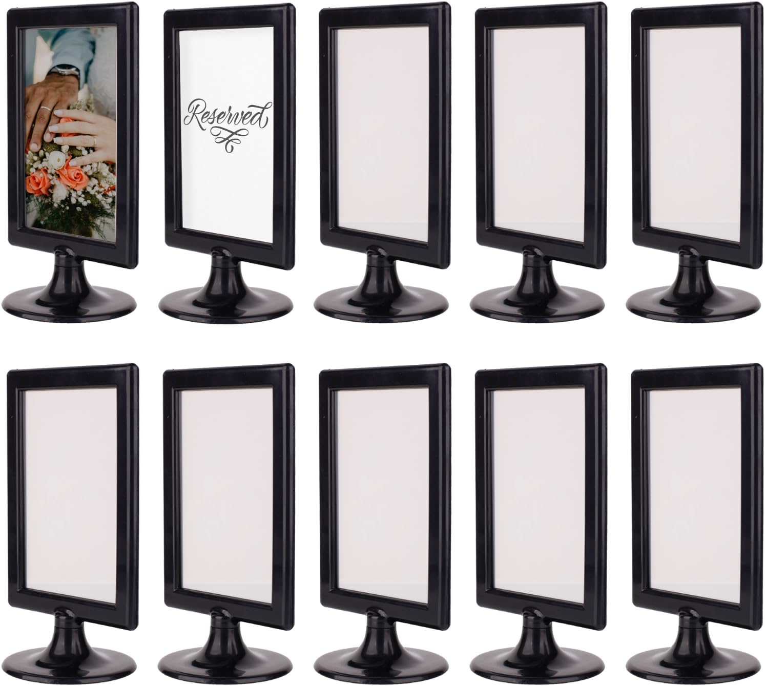 Double Sided Standing Picture Frames - (Black, 10 count) 4x6 Inch ...