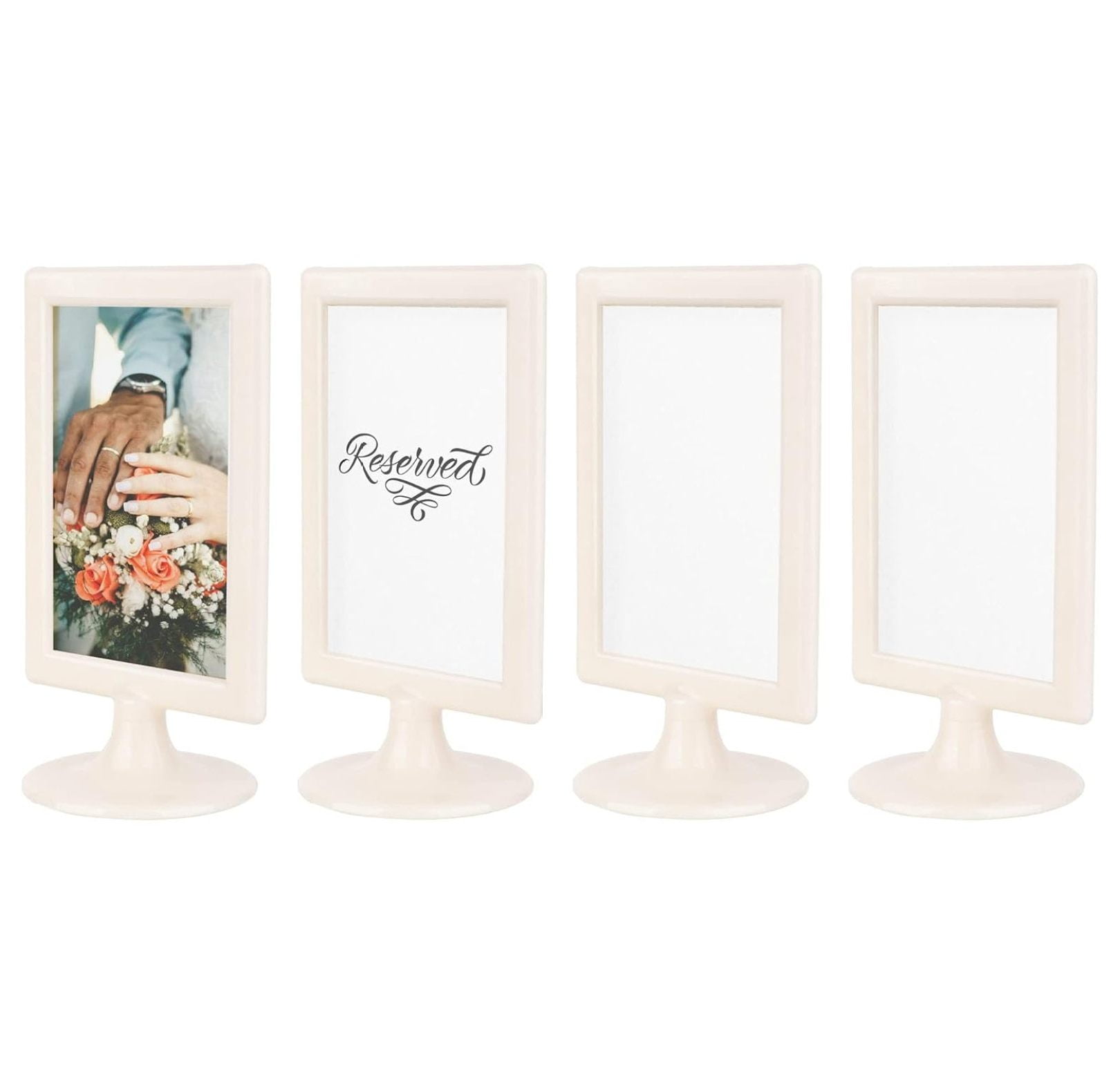 Double Sided Standing Picture Frames - (Cream, 4 count) 4x6 Inch ...