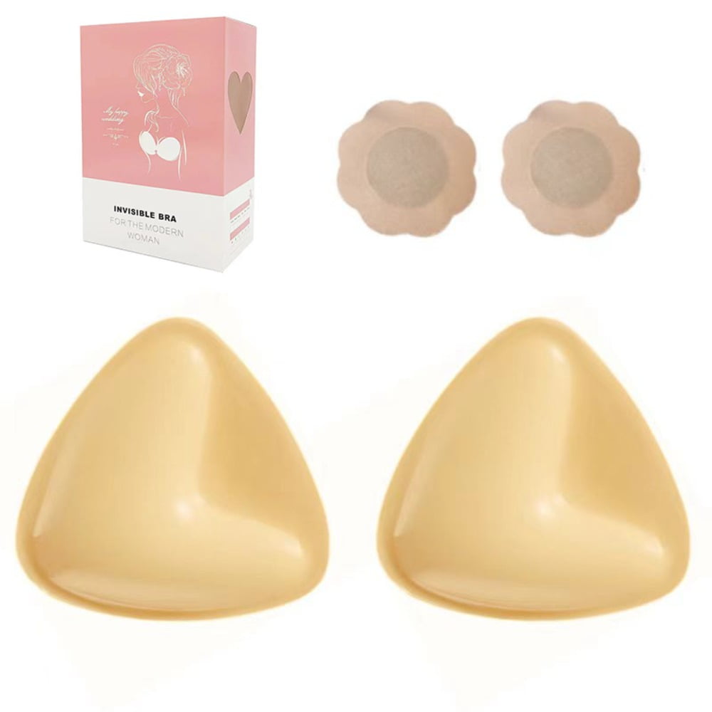 Double Sided Sticky Bra Inserts, Invisible Push Up Sticky Bra Pads for ...