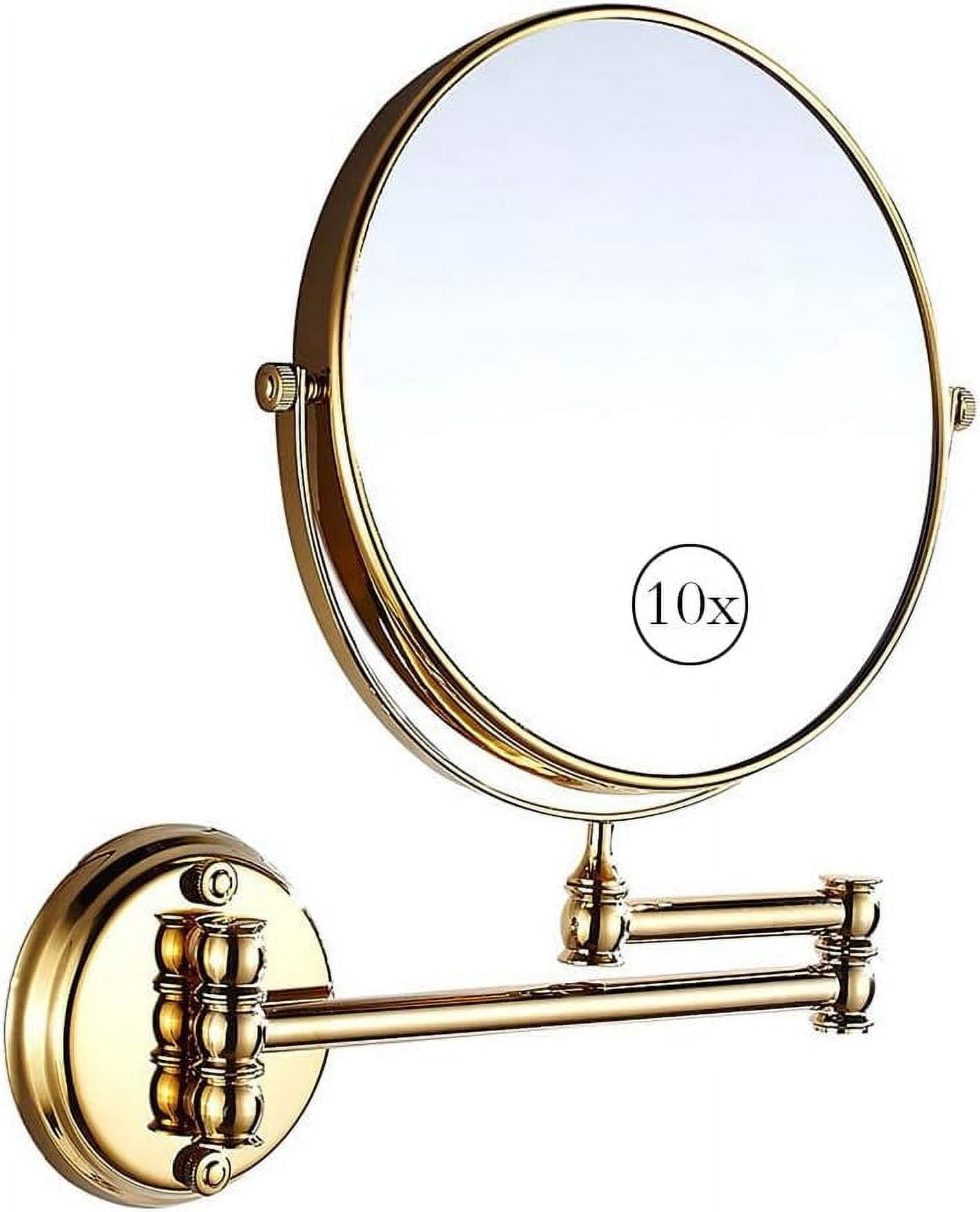 Double-Sided Swivel Wall Mounted Makeup Mirror, 8-Inch with 10X ...