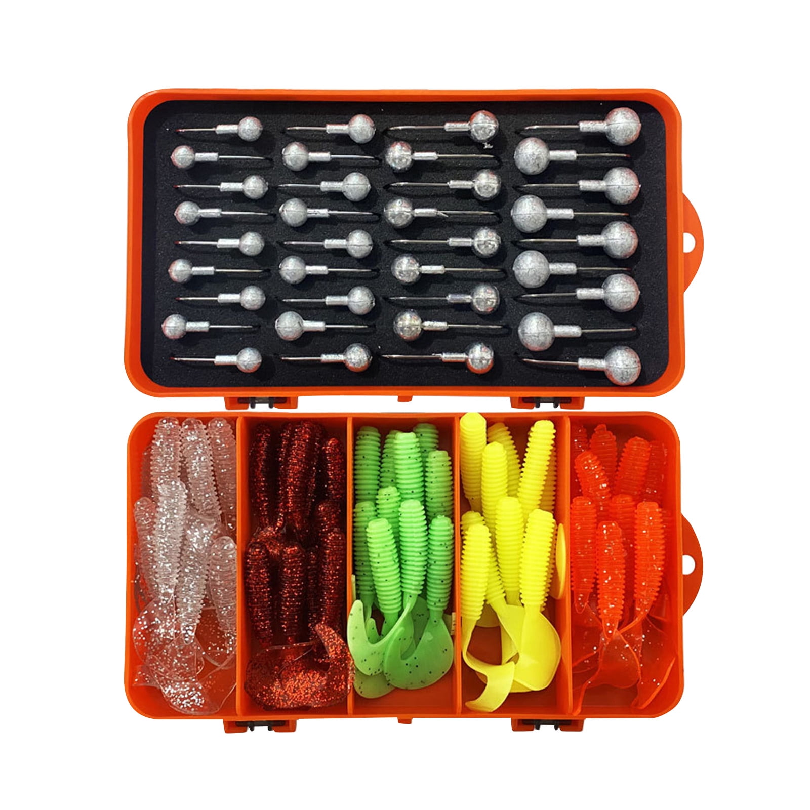 Double-Sided Tackle Box with 86-Piece Fishing Gear Set - Includes Lead ...