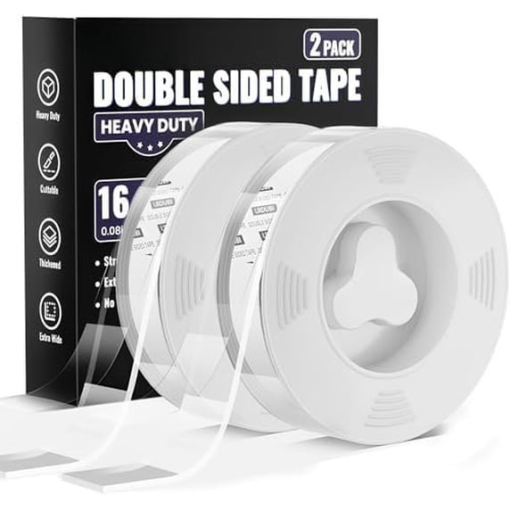 Double Sided Tape , 1.18" x 197" Clear Tough Nano Mounting Tape ...