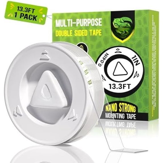 Double Sided Tape Heavy Duty, 13.3FT Nano Tape, Transparent Double ...