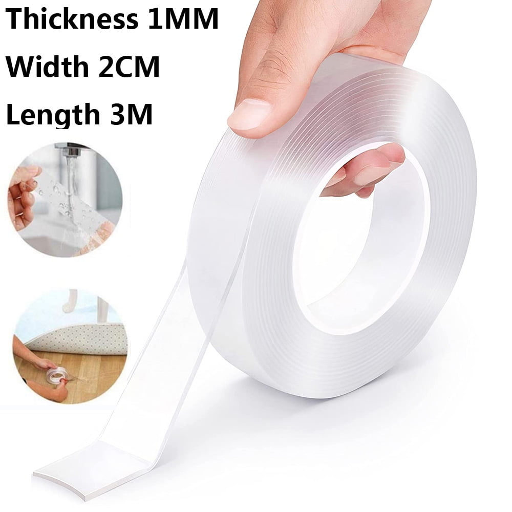Double Sided Tape Heavy Duty, Multipurpose Removable Clear & Tough Mounting Tape Sticky Adhesive ...