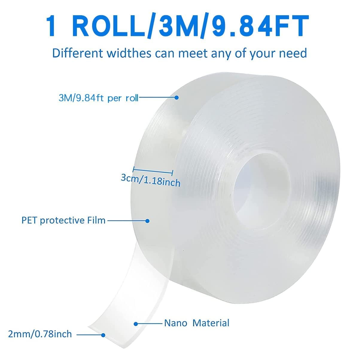 Double Sided Tape Heavy Duty, Multipurpose Removable Mounting Tape ...
