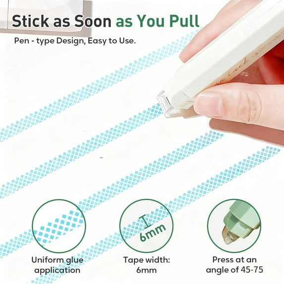 Double Sided Tape Pens,5 PCS Gradient Color Double Sided Adhesive Tape ...