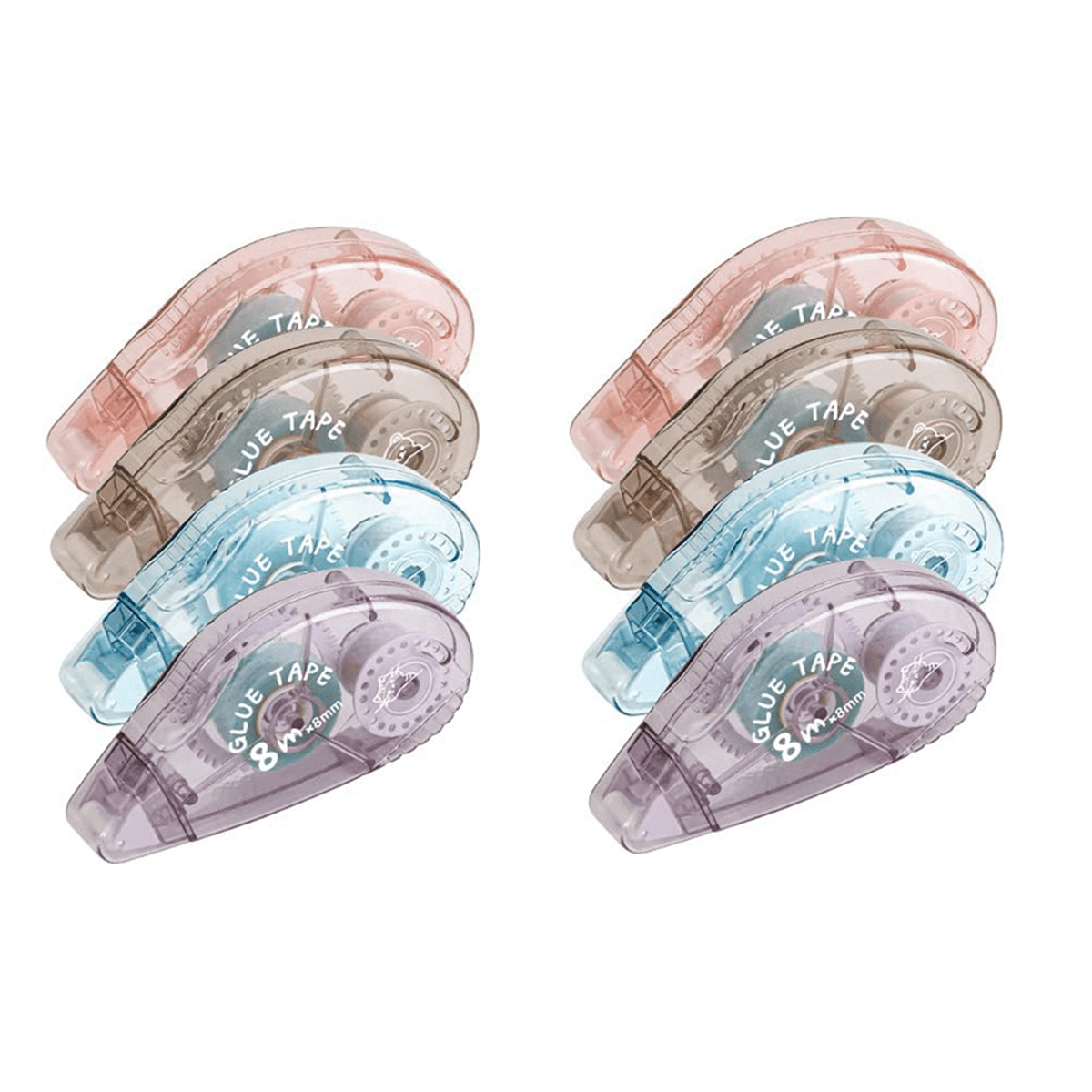 Double Sided Tape Roller - 8 Pack Adhesive Scrapbook Glue Runner (8mm X ...