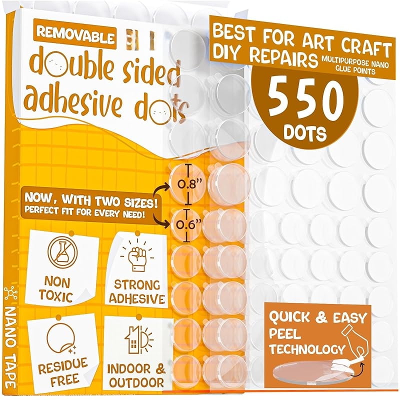 Double Sided Tape Sticky Dot Stickers 280, 350, 450, 550 or 700 Pack ...