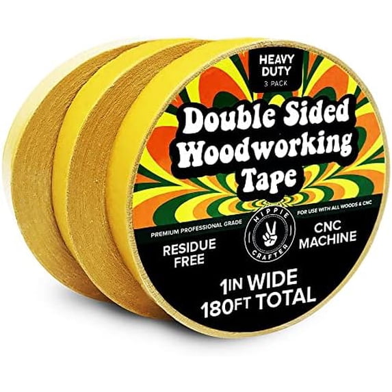 Double Sided Tape for Woodworking, 1 Inch Wide Woodworking Tape for CNC ...
