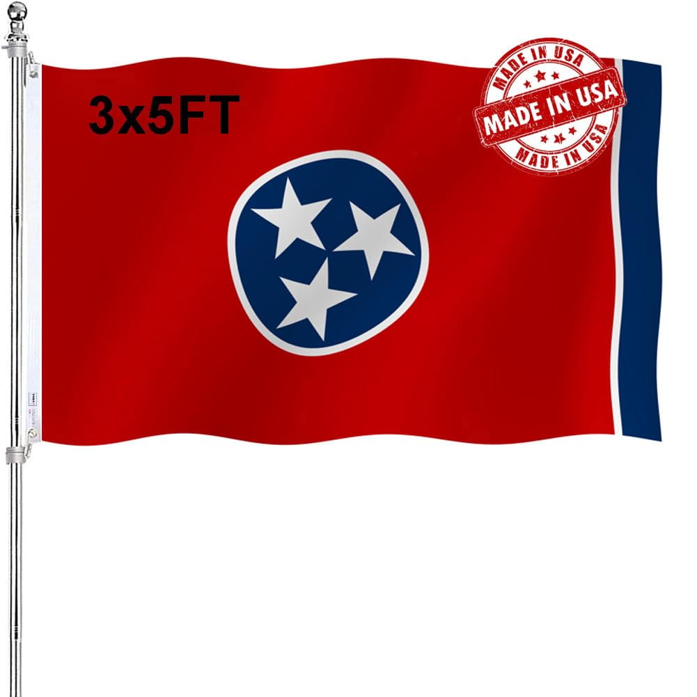 Double Sided Tennessee State Flag 3x5 Made in USA Outdoor Heavy Duty 3 ...