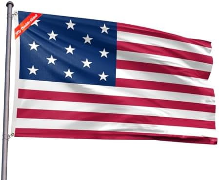 Double Sided Thirteen Star U.S. American Historical Flag 3x5FT 1777 ...