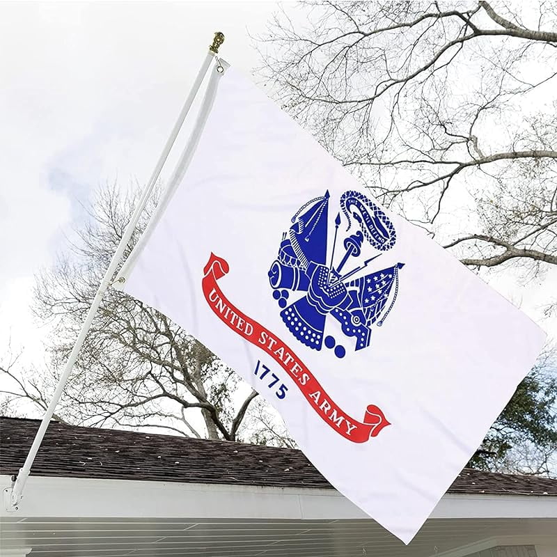 Double Sided US Army Flag White 4x6 Heavy Duty United States Military ...
