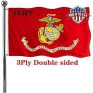 United States Marine Corps USMC Double Sided Embroidered Nylon 2 x 3 ...